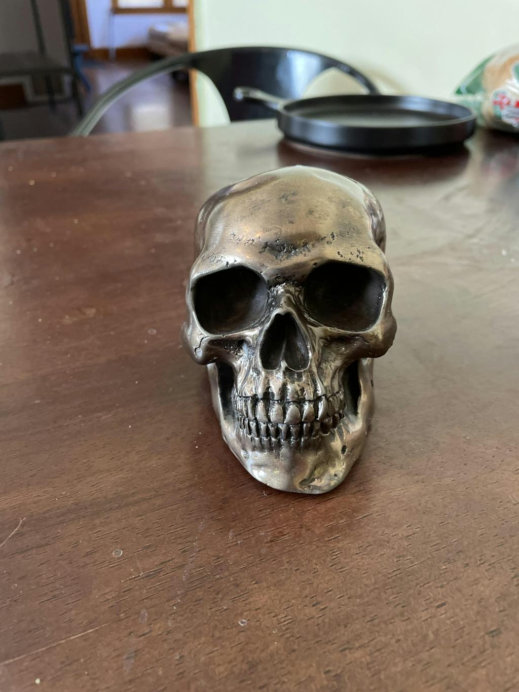 Bronze Skull, Human Skull Decor, Gothic Decor, 4.5 Inch - Oddities For ...