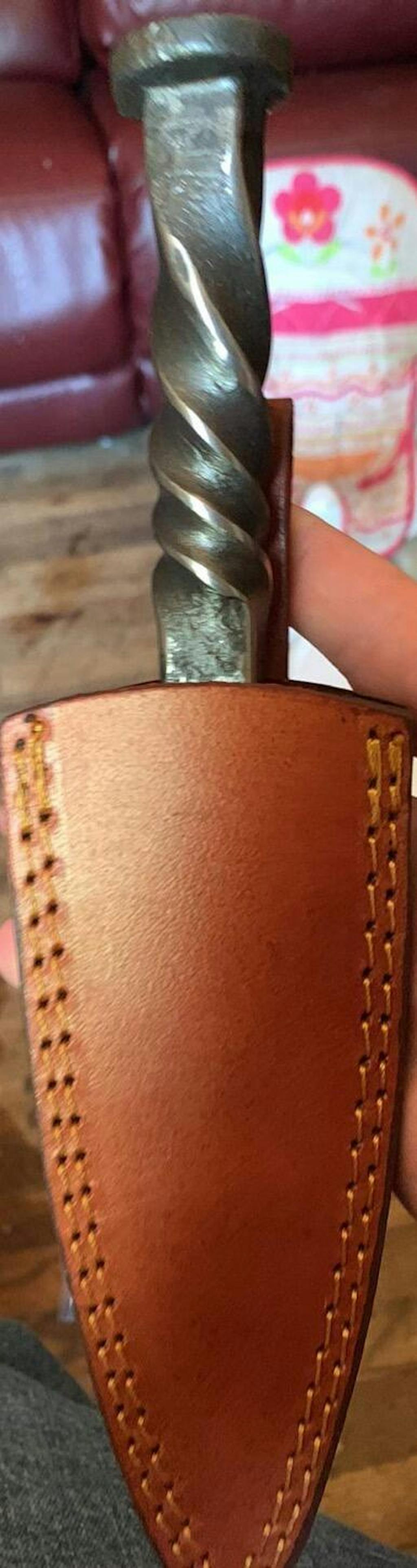 Steel Spike Athame, Heavy Twisted Steel Dagger, Ritual Knife, Occult ...