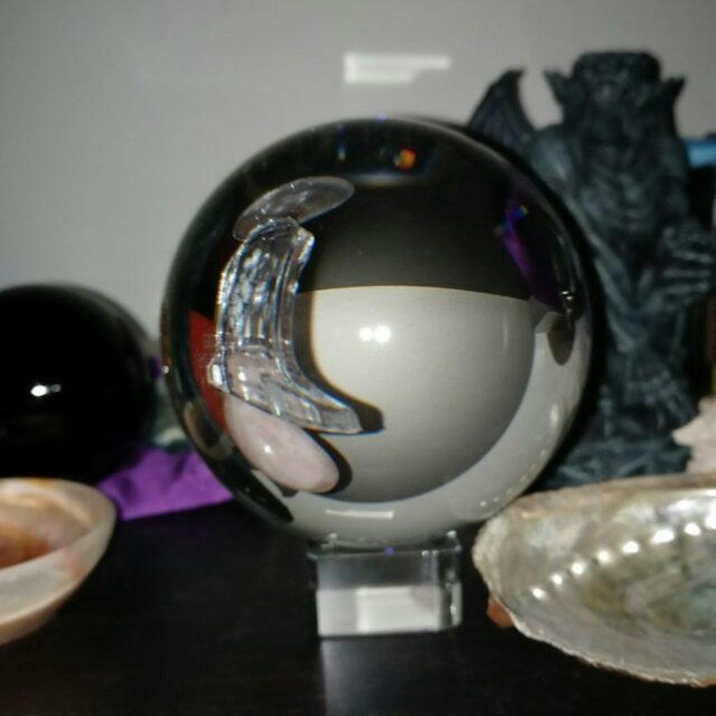 110mm Extra Large Crystal Ball, Clear Crystal Fortune Telling Ball, 4.3 ...