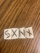 Real Bone Rune Set with Bag, Occult Items, Viking Rune, Elder Futhark ...