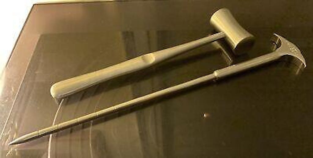 Lobotomy Tool, Orbitoclast and Hammer, Vintage Style Medical Tool ...