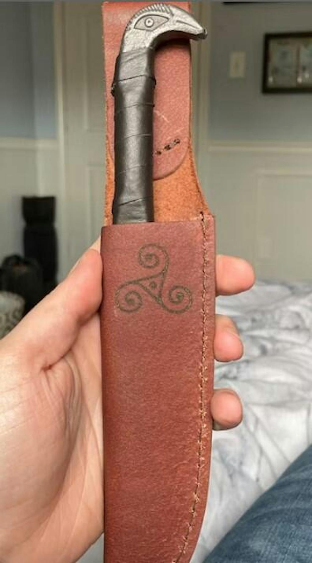 Hand-forged Viking Raven Knife