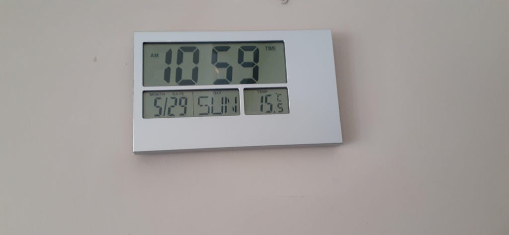 Buy Pearl Time LCD Wall or Desk Clock Silver Online | Oh Clocks