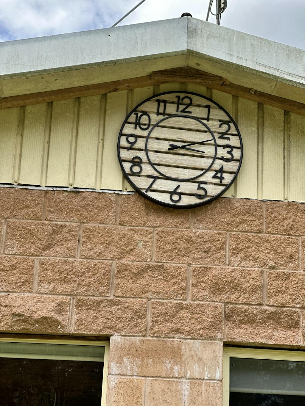 Buy Beach House Wood Panels and Metal Wall Clock 70cm Online – Oh Clocks