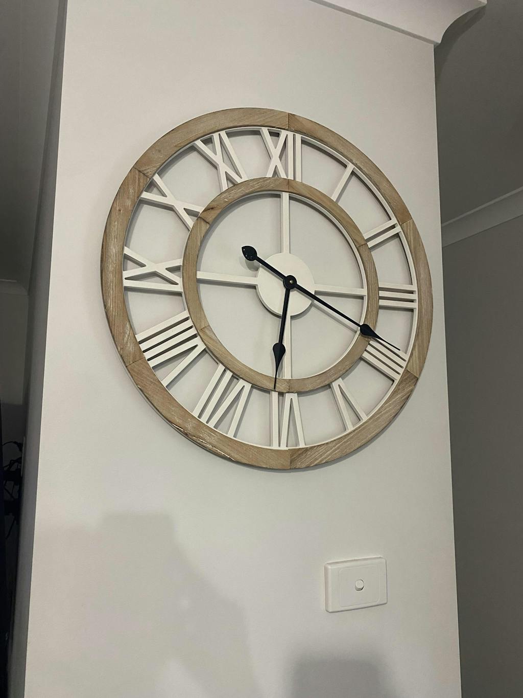 Buy Hamptons Double Frame Floating Wall Clock 60cm Online – Oh Clocks