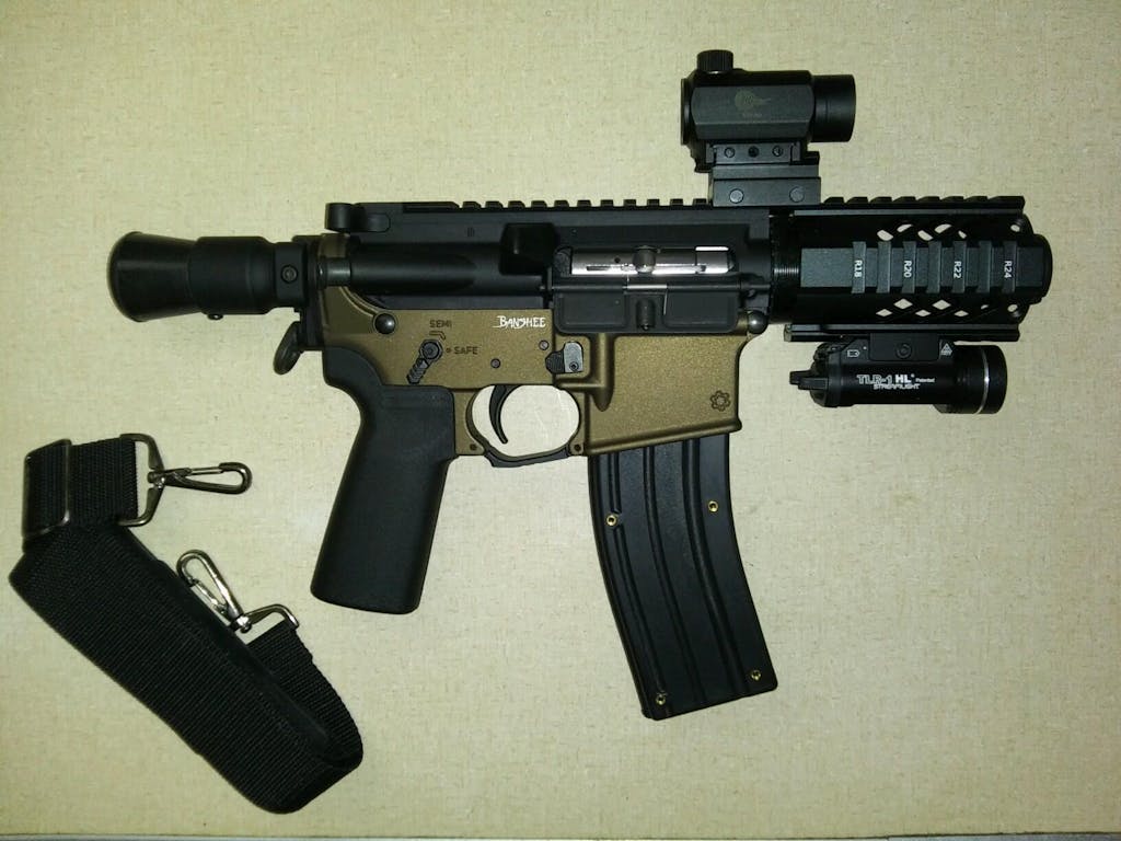 ohhunt® 4 inch M-Lok Handguard with Steel Barrel Nut for AR-15 Pistols