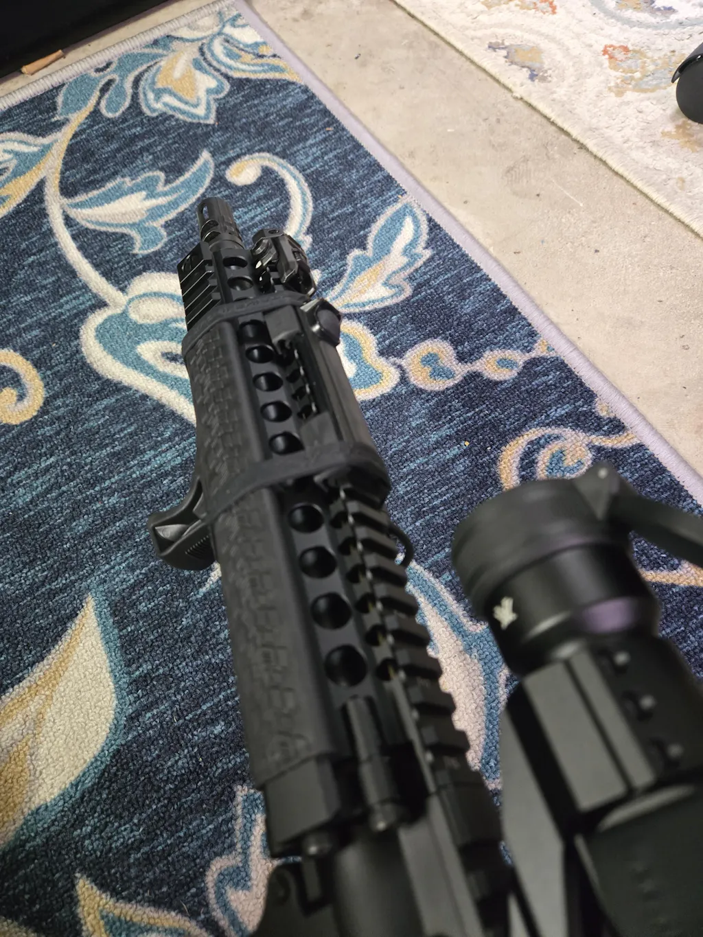 MK18 Handguard Free Float Quad Rail Two-pieces Design AR15 - Black, Co ...