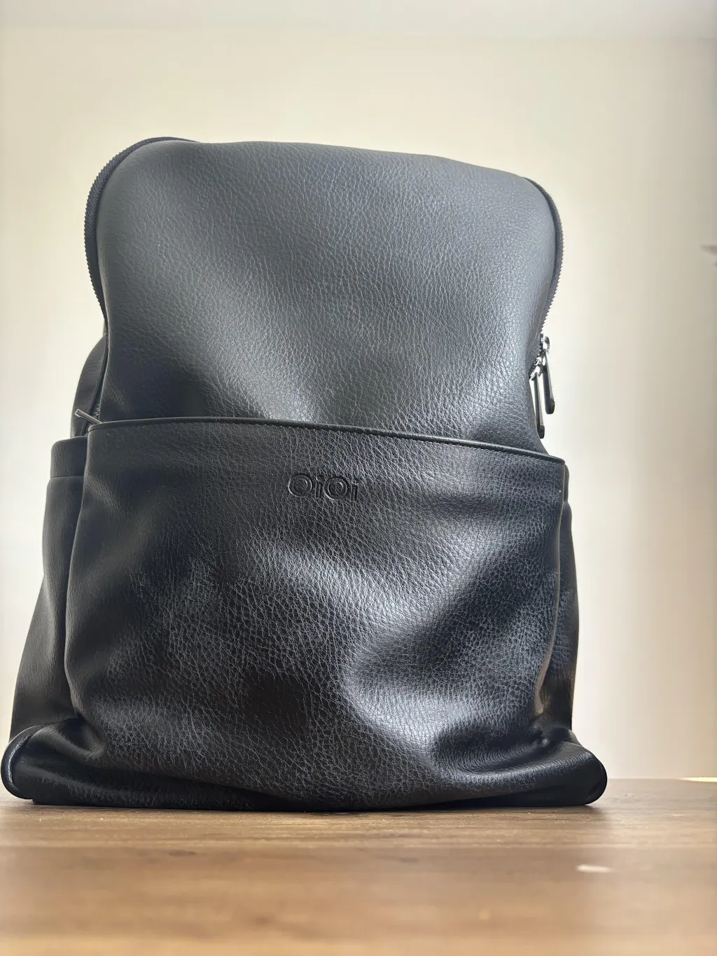 Multitasker Nappy Backpack in Chestnut Brown Vegan Leather — OiOi