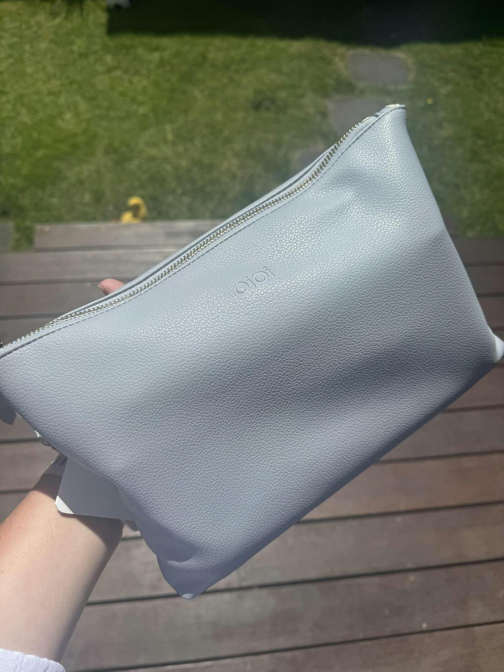 Faux Leather Nappy Changing Pouch - Black — OiOi