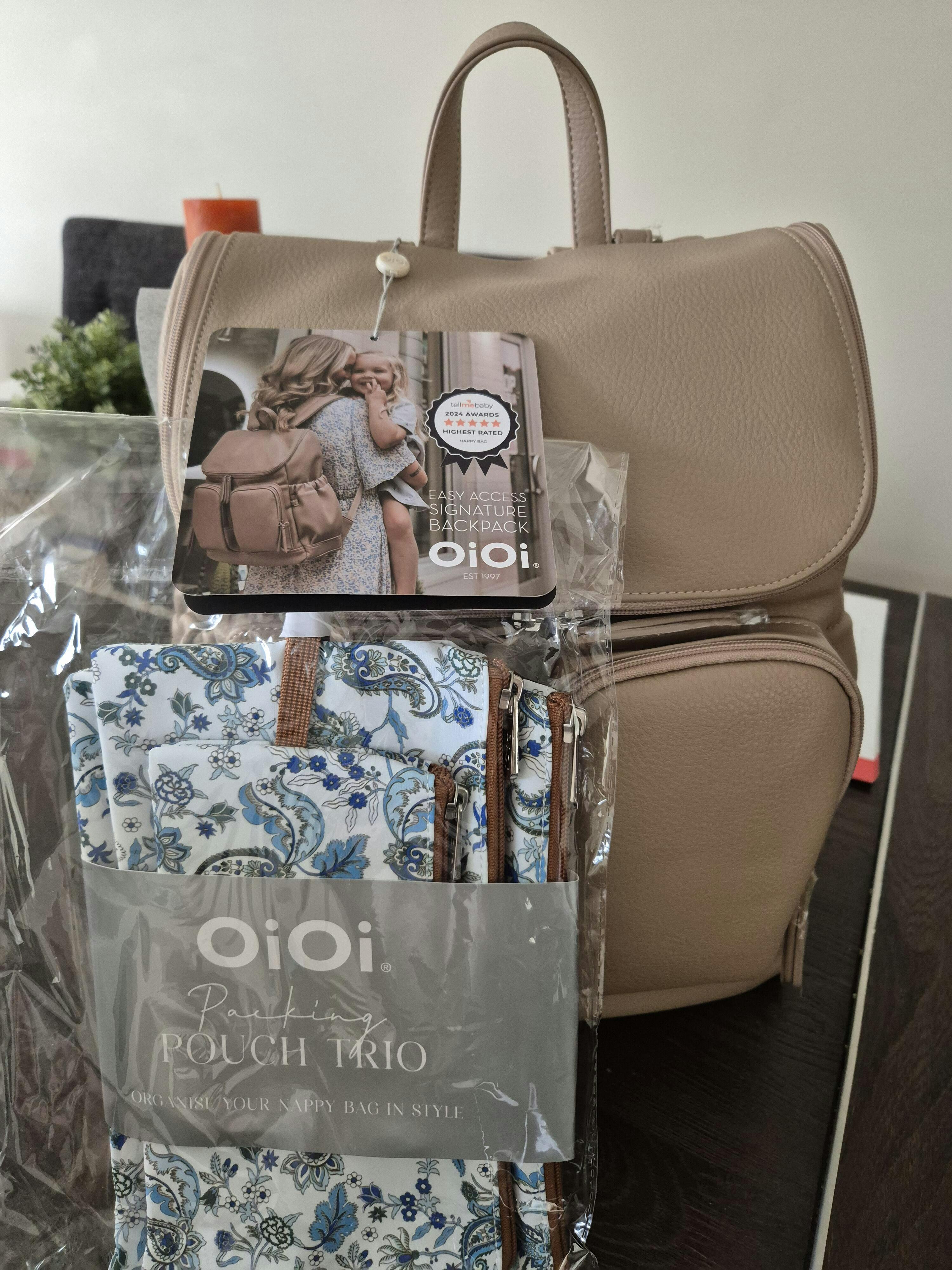 Black Nappy Backpack - Faux Leather — OiOi