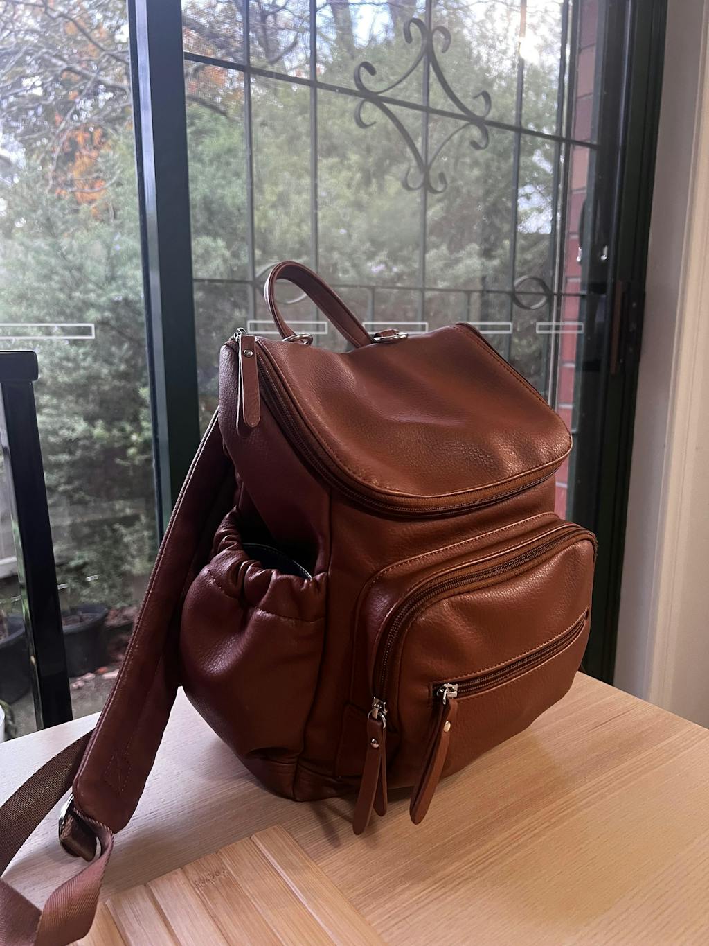 Mini Signature Backpack - Oat Vegan Leather — OiOi