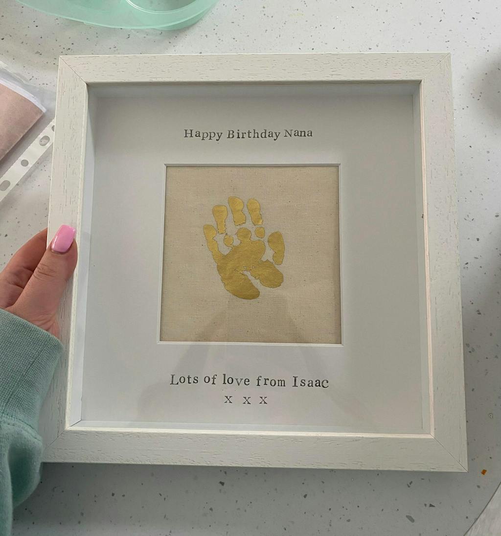 Gold Baby Handprint Frame – Olive & Pip