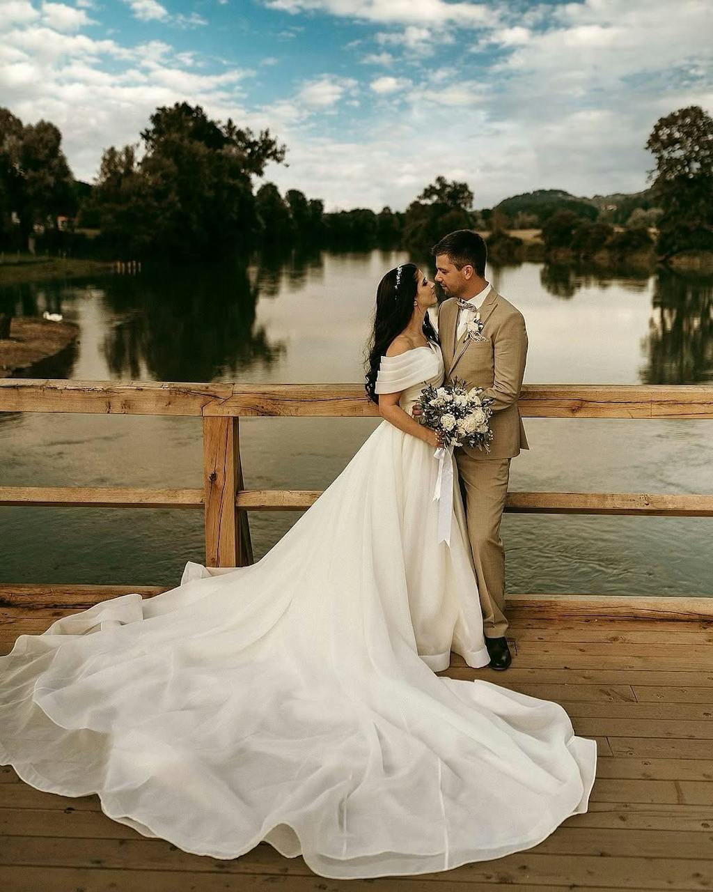 Light ivory Extra Convertible Wedding Dress Audrey (Basic dress + bole ...