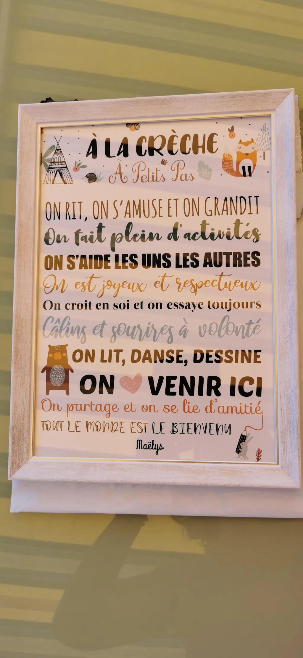 Affiche personnalisée pour la crèche - Merci à la crèche ! – Omade