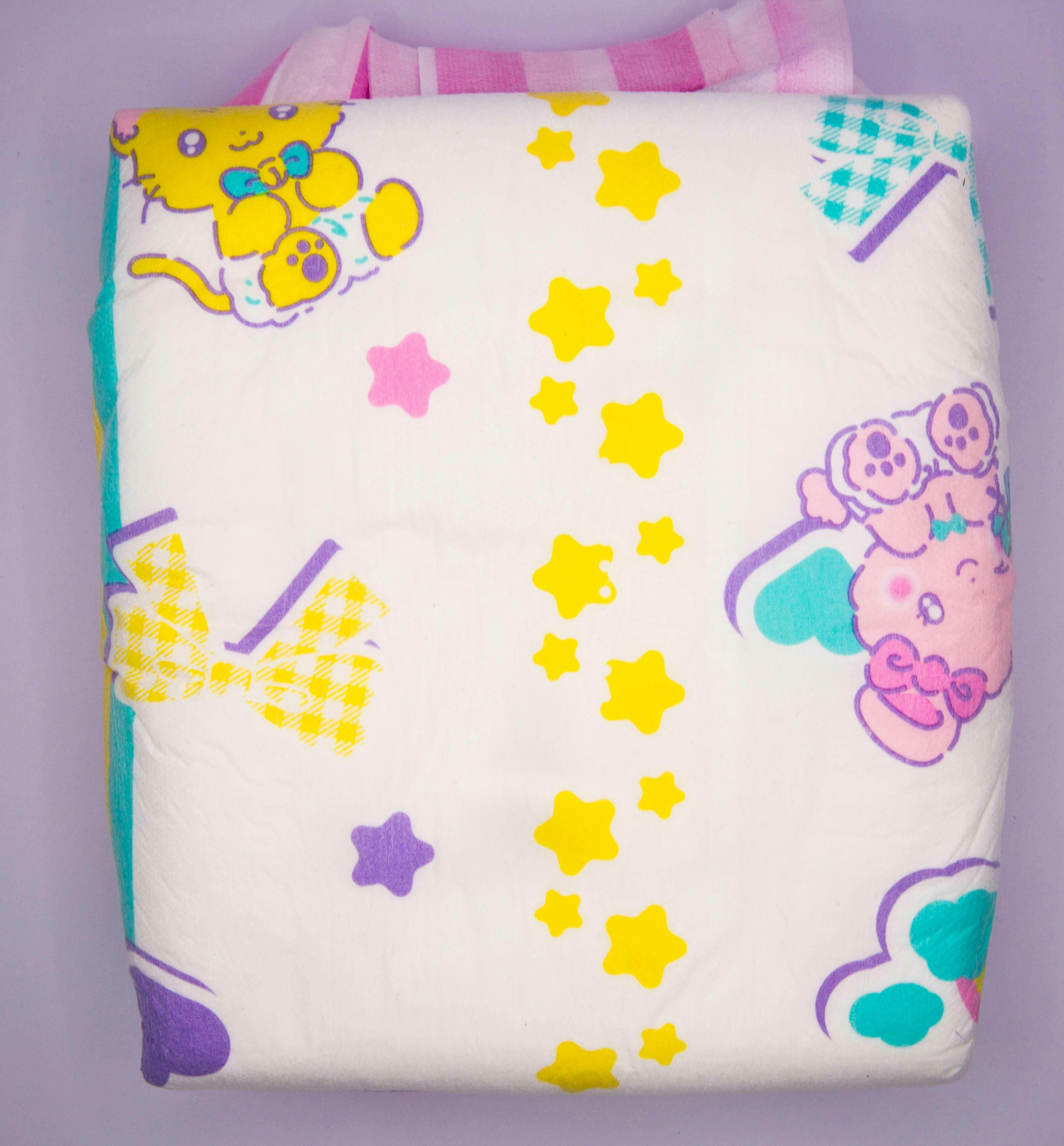 Omutopia Pastel Puffies 大人用おむつ テープ式 6000ml吸収 パステルカラー かわいい ABDLおむつ ...