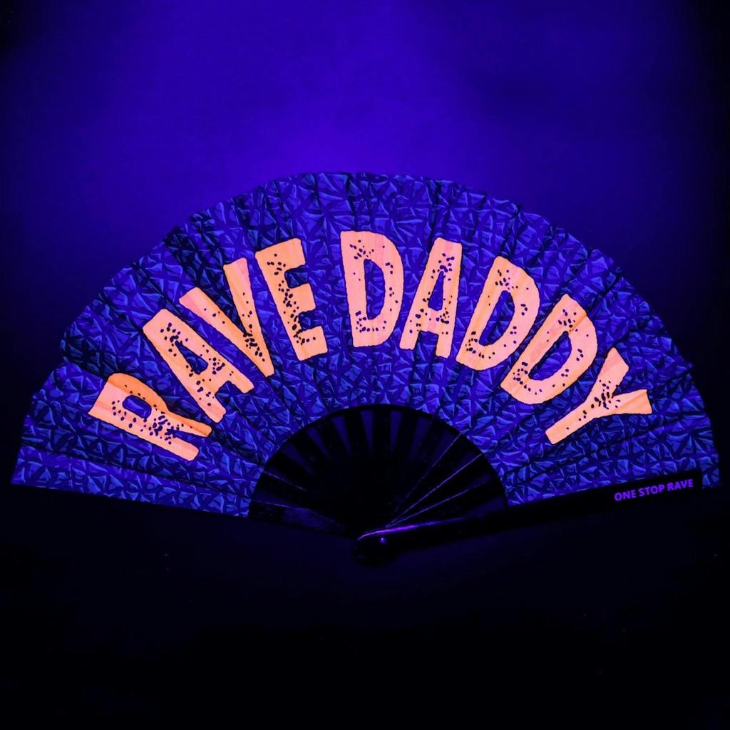 Rave Daddy Hand Fan | Festival Hand Fan - Mini Rave Fan - Large Rave Fan