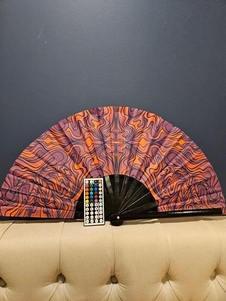 Kaleidoscope Hand Fan | Festival Hand Fan - Rave Hand Fan