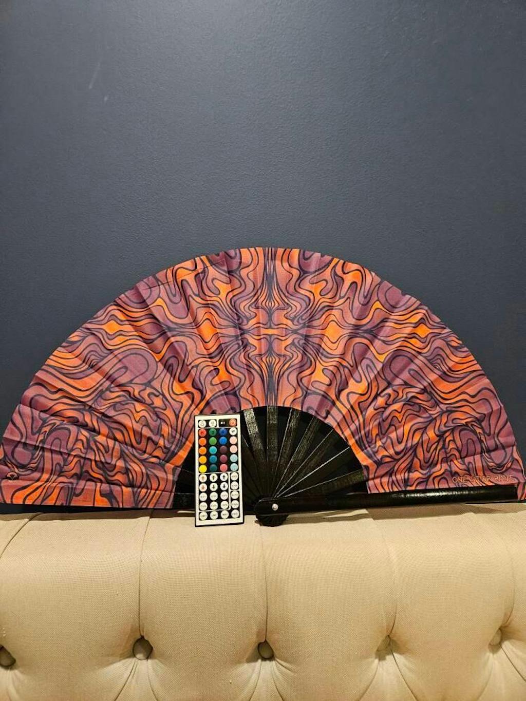 Kaleidoscope Hand Fan | Festival Hand Fan - Rave Hand Fan