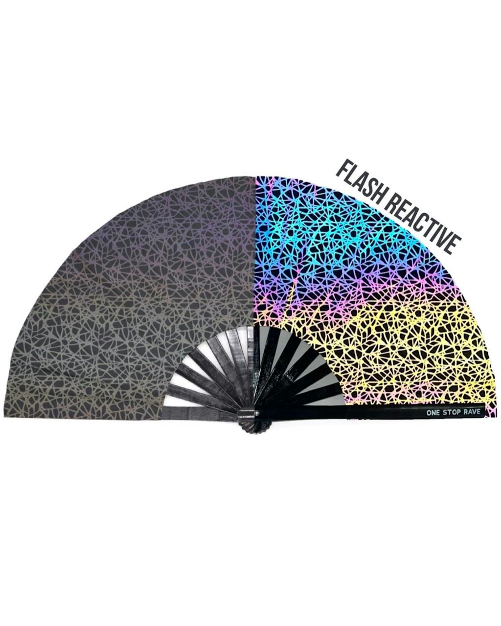 Kaleidoscope Hand Fan | Festival Hand Fan - Rave Hand Fan