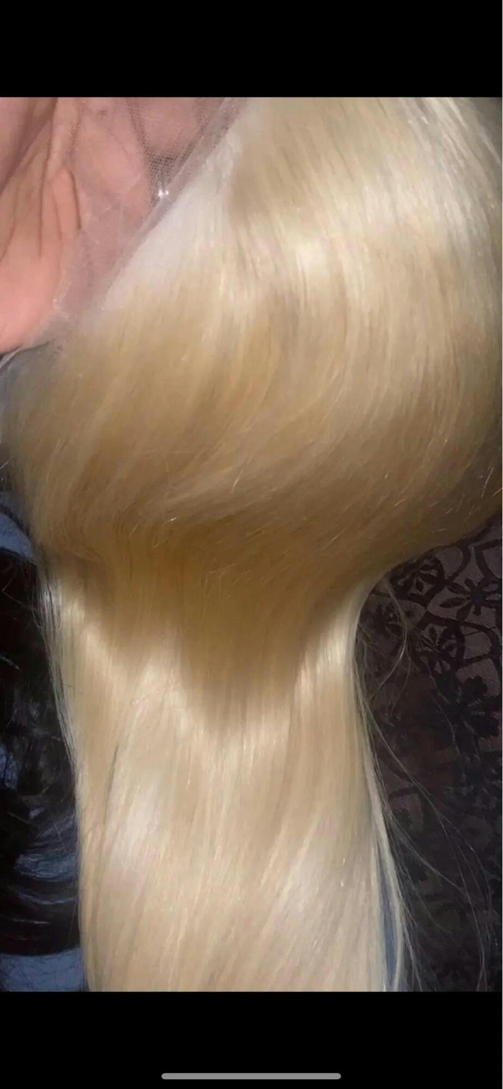 613 Blonde Straight Lace Front Wig Pre Plucked Long 40 Inch Human Hair ...
