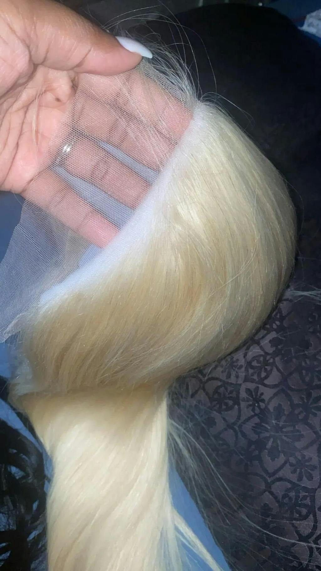 613 Blonde Straight Lace Front Wig Pre Plucked Long 40 Inch Human Hair ...