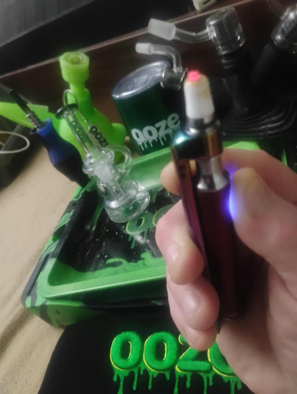 Ooze x Stache ConNectar - 510 Dab Straw Attachment - Black