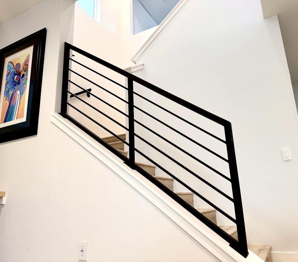 Angled Horizontal Stair Railing / Sloped Stair Banister