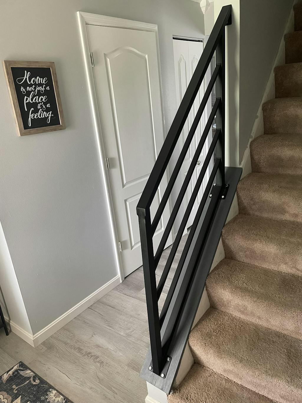 Angled Horizontal Stair Railing / Sloped Stair Banister