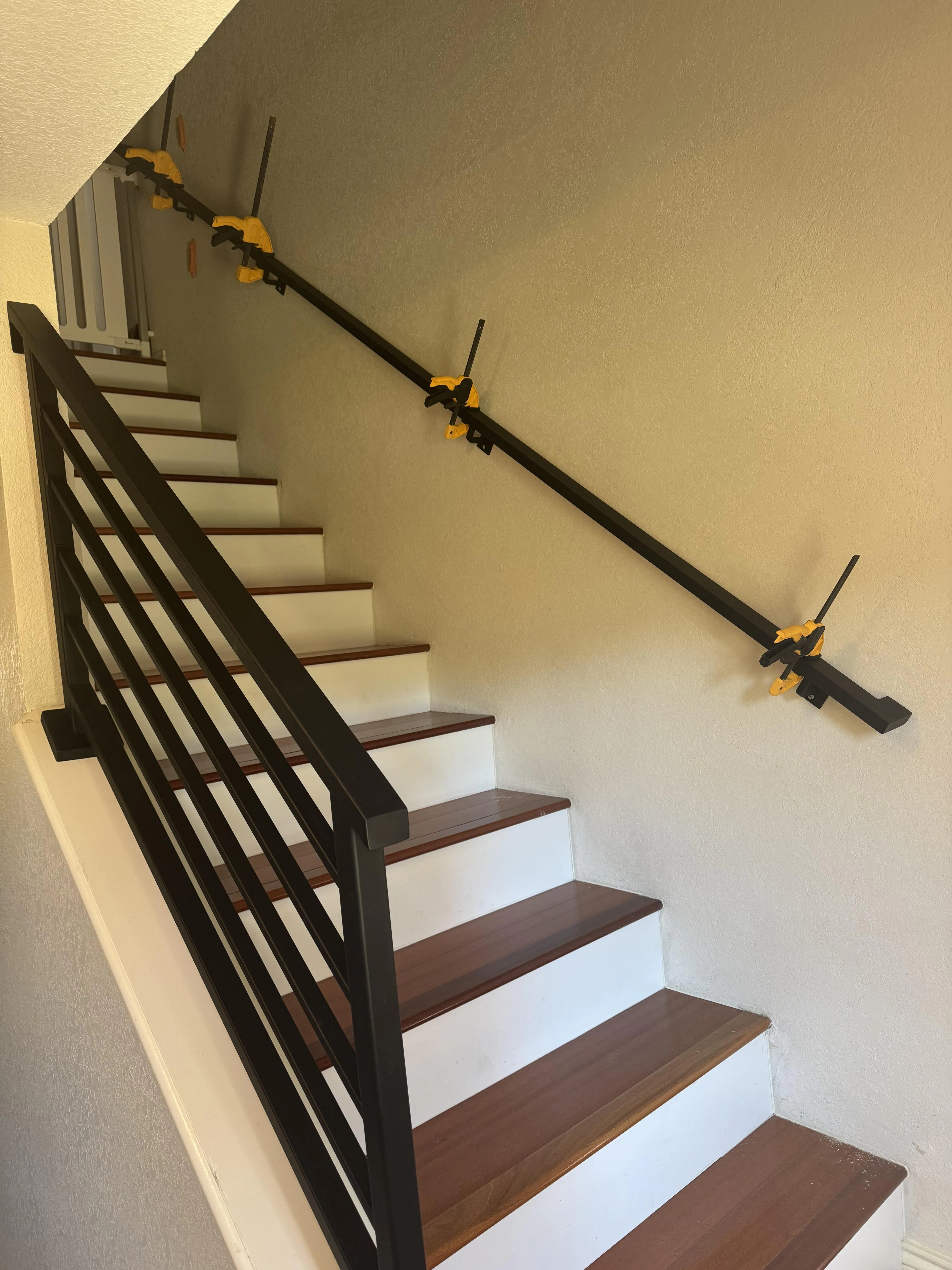 Angled Horizontal Stair Railing / Sloped Stair Banister