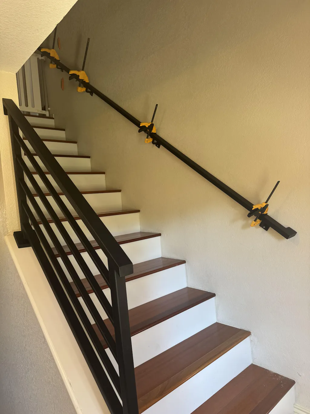 Angled Horizontal Stair Railing / Sloped Stair Banister