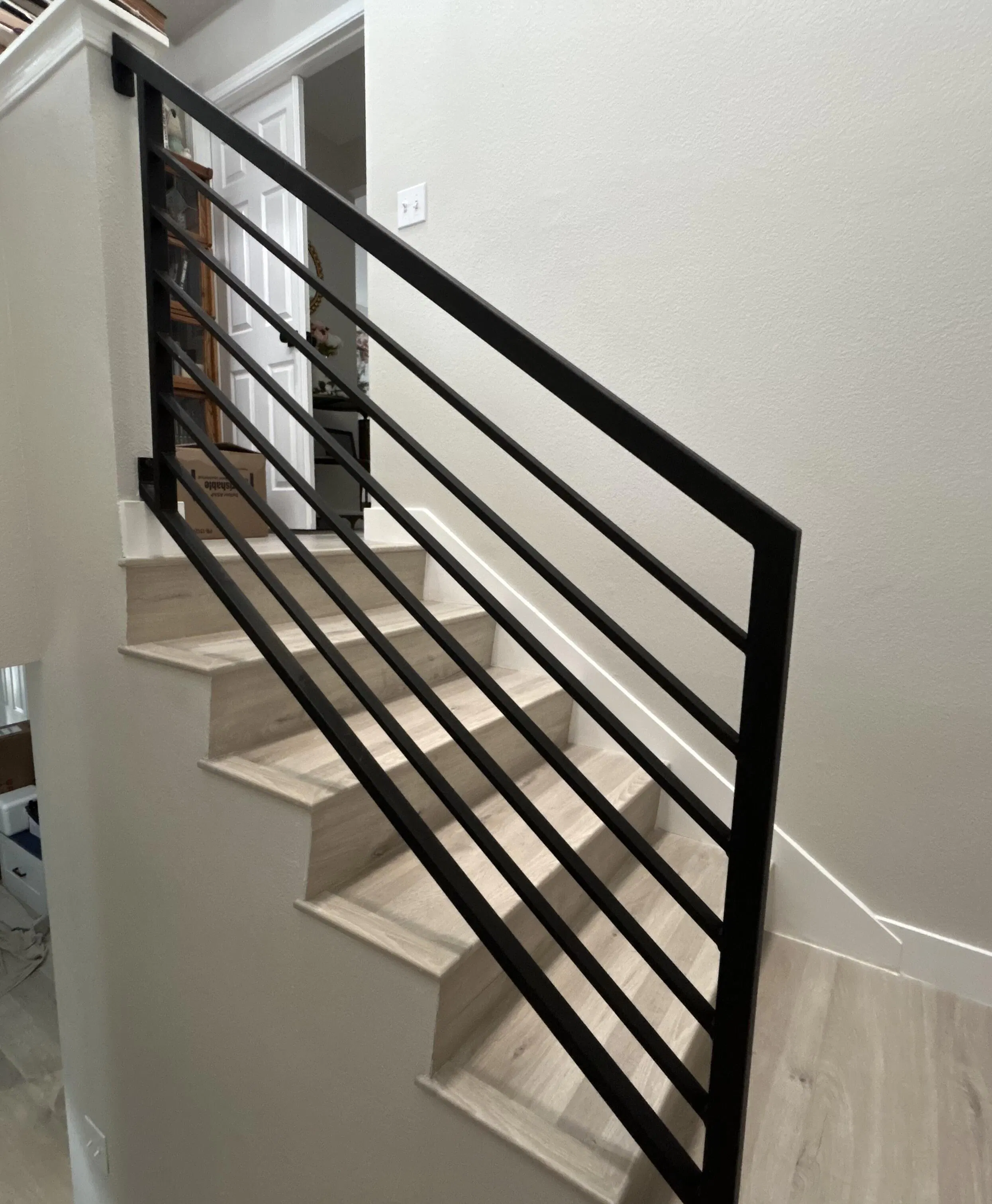 Angled Horizontal Stair Railing / Sloped Stair Banister