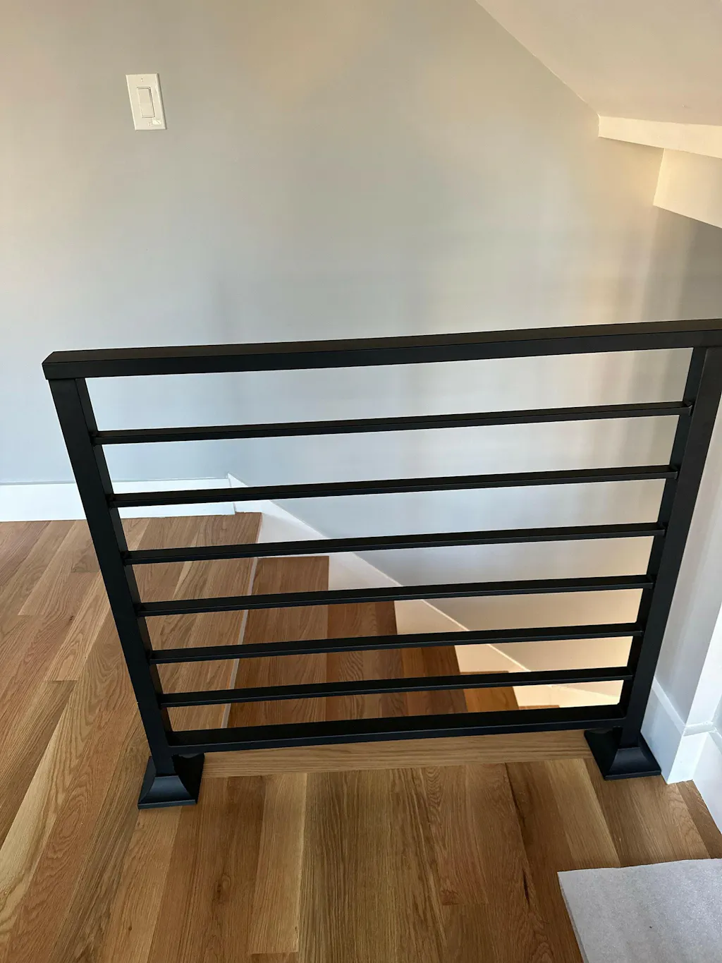 Black Metal Stair Railing for Stairs, Decks, Porches, Balconies