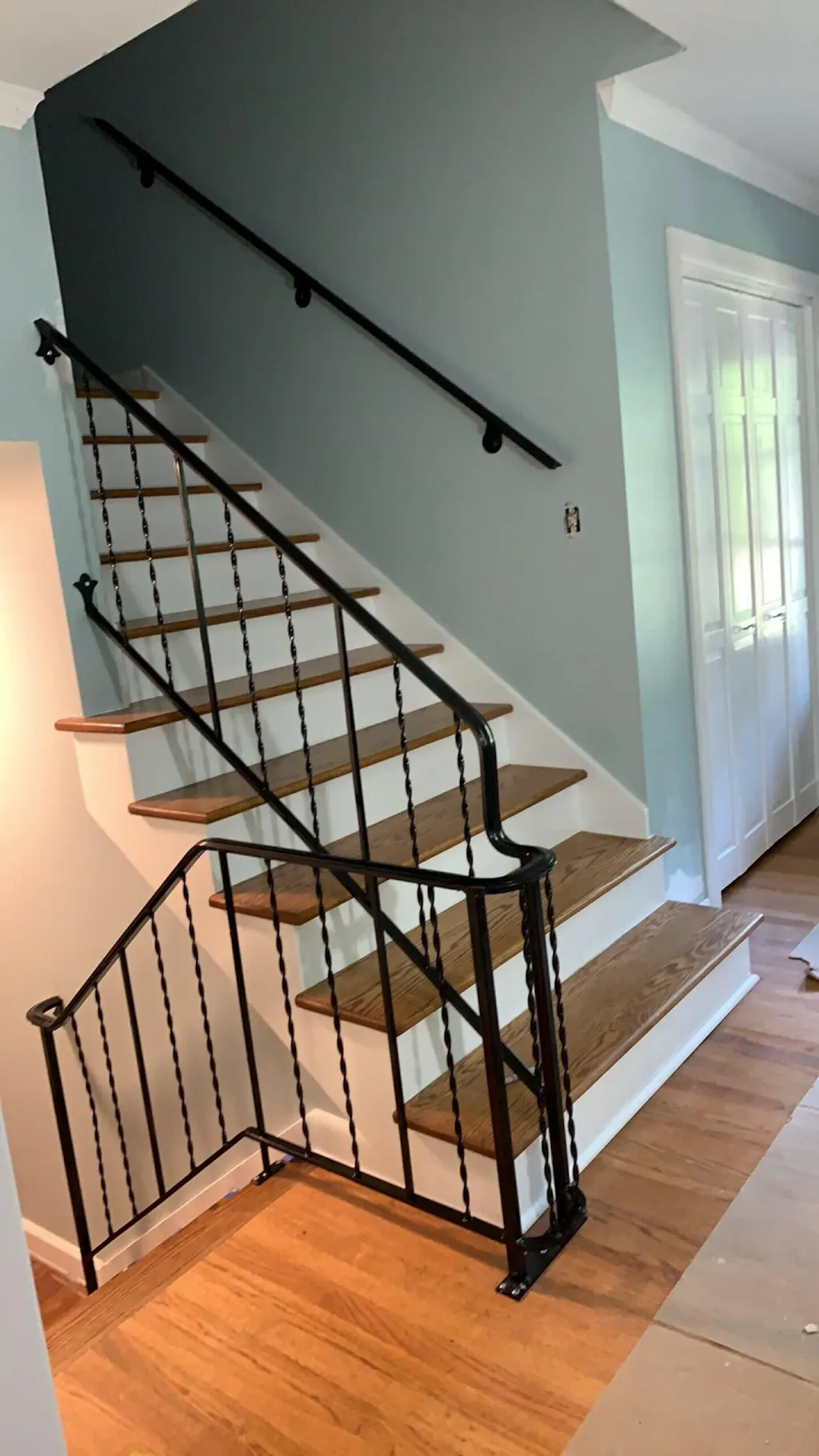 2" Molded Cap, Straight Cut Metal Handrail 1ft to 23ft