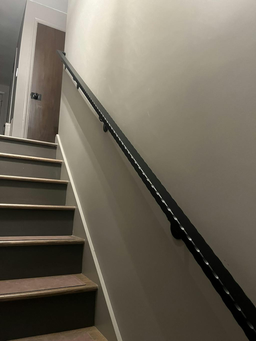 2"x1" Hammered Rectangle Metal Handrail - 1ft to 22ft