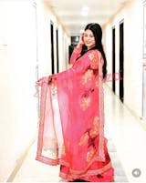 Orgenza || Gajri Color Moh Maya Heavy Gotta Patti Work And Pure Organza ...