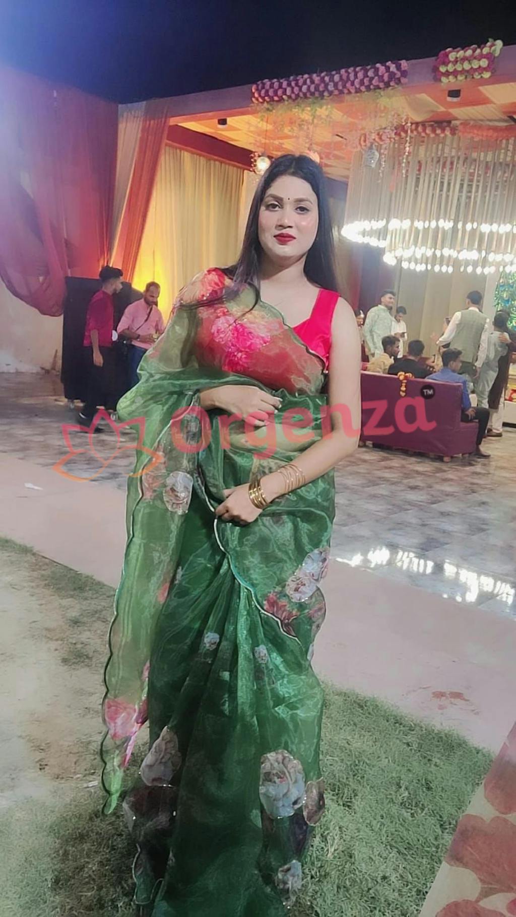 Orgenza || Gajri Color Moh Maya Heavy Gotta Patti Work And Pure Organza ...