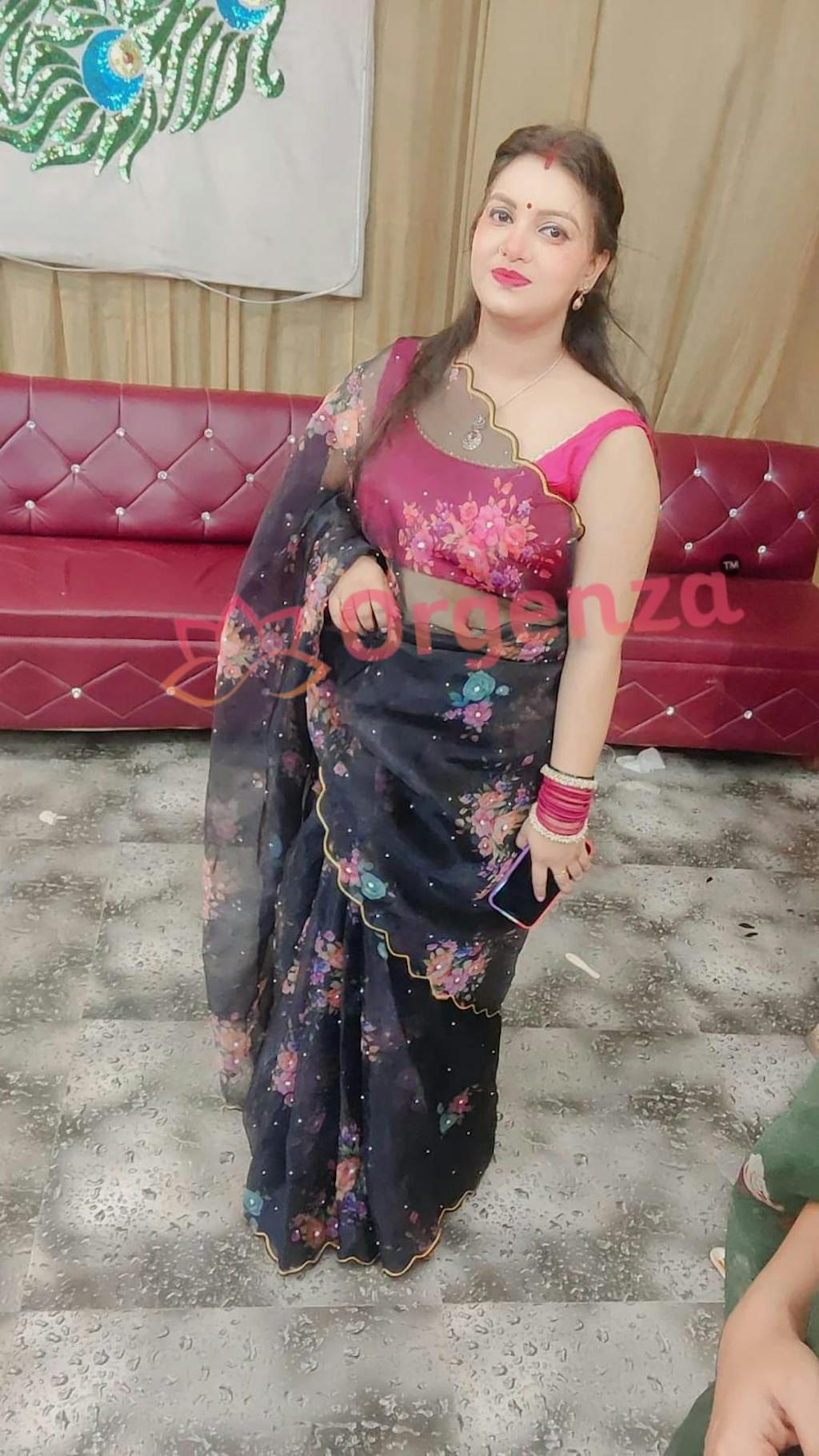 Orgenza || Gajri Color Moh Maya Heavy Gotta Patti Work And Pure Organza ...