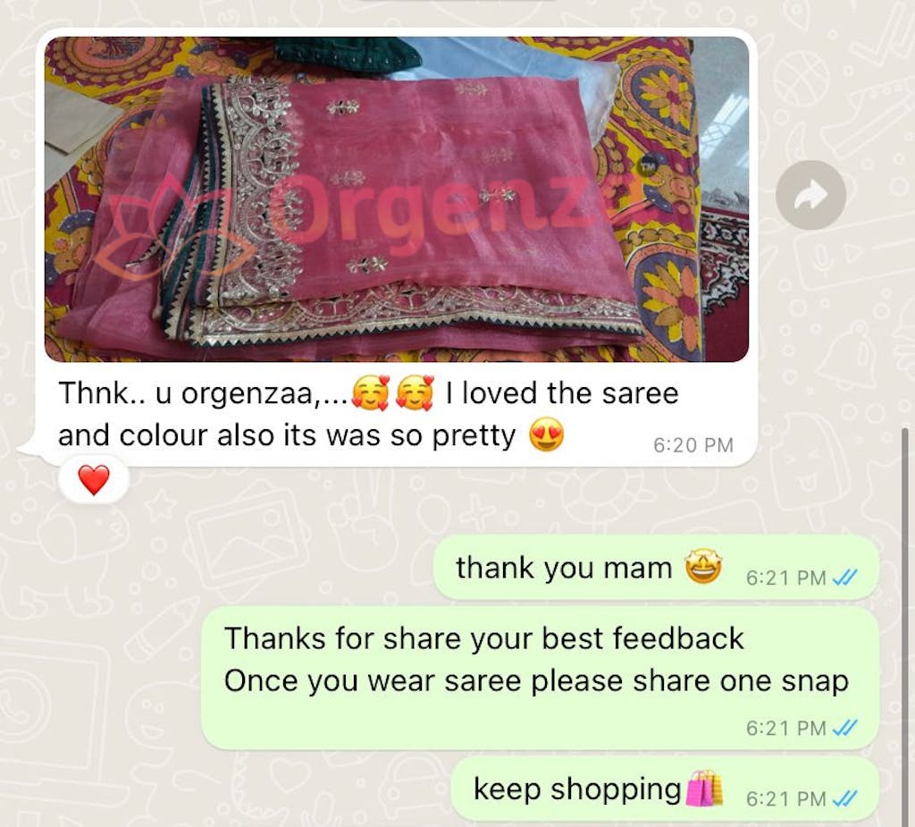 Orgenza || Gajri Color Moh Maya Heavy Gotta Patti Work Organza Saree ...