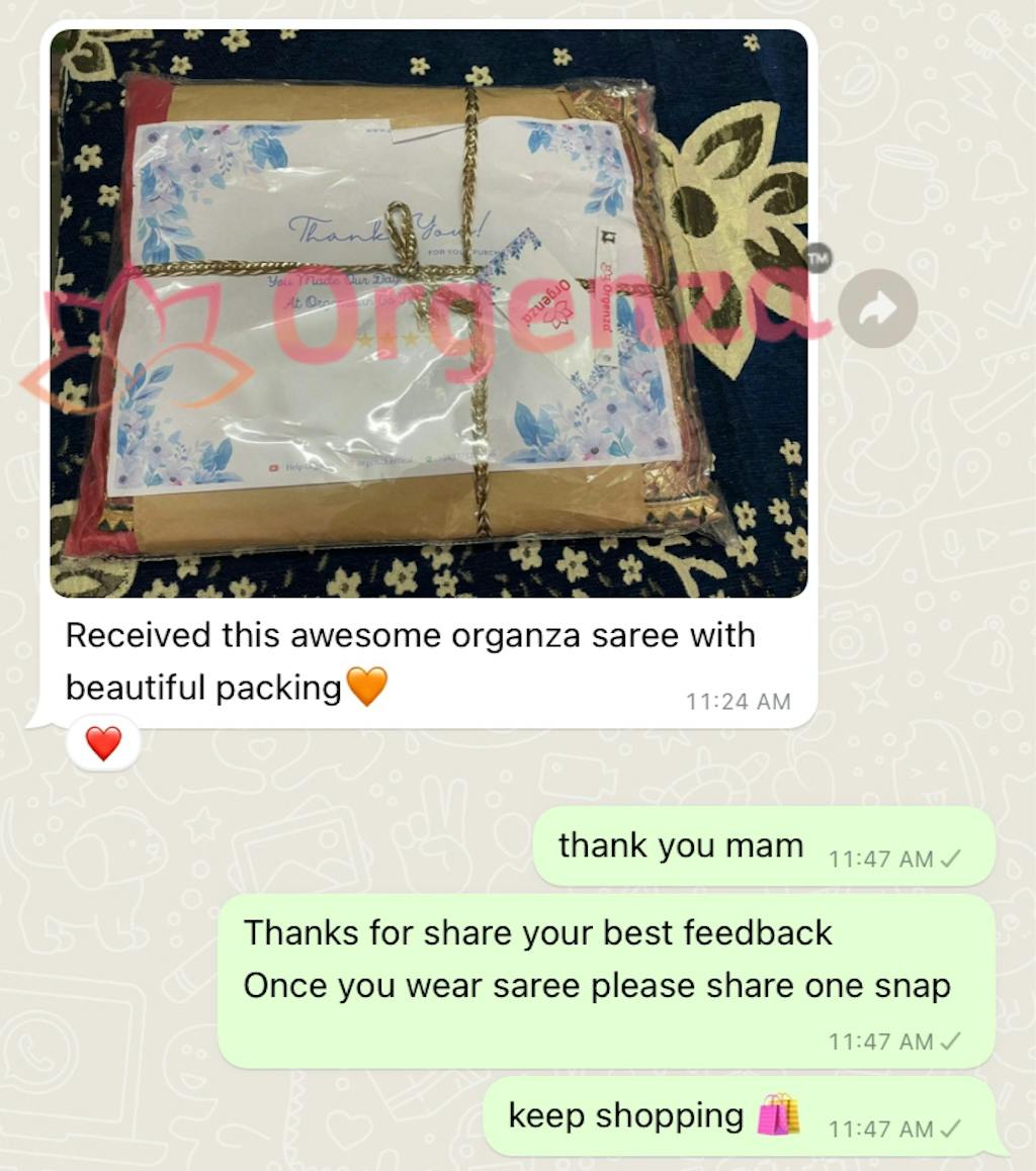 Orgenza || Gajri Color Moh Maya Heavy Gotta Patti Work Organza Saree ...