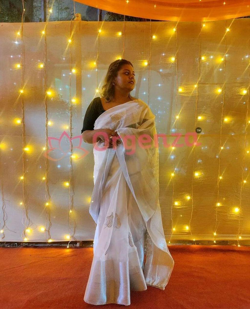 White Silver Organza Weaving Saree – Orgenza Store