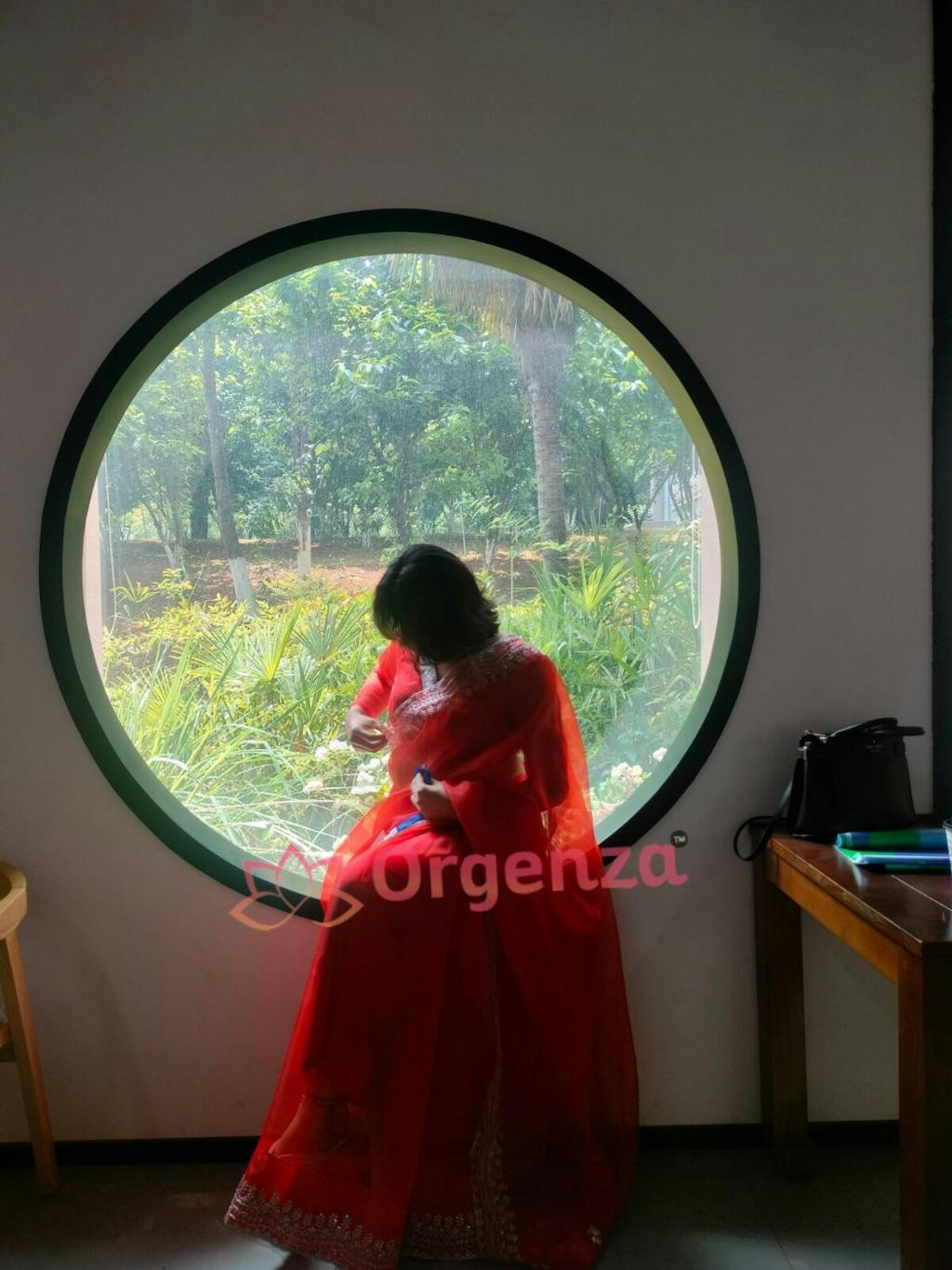 Orgenza || Gajri Color Moh Maya Heavy Gotta Patti Work And Pure Organza ...