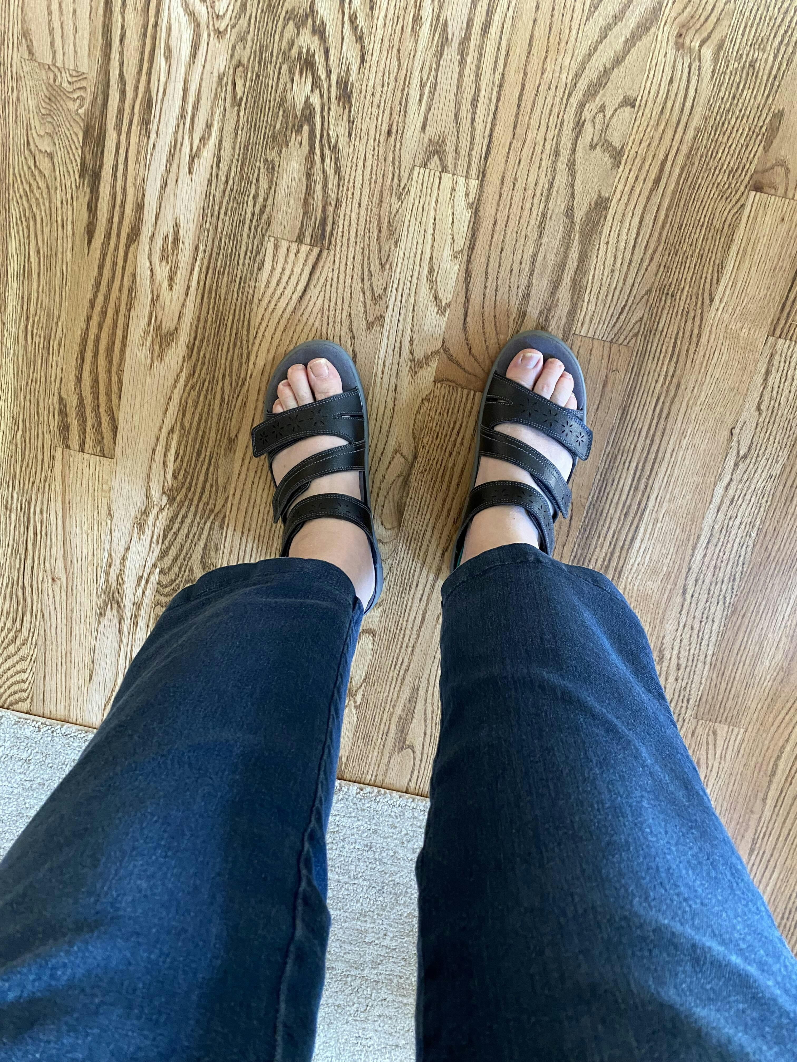 Women's Arch Support Slide Orthotic Sandals | Orthofeet Sahara Black ...