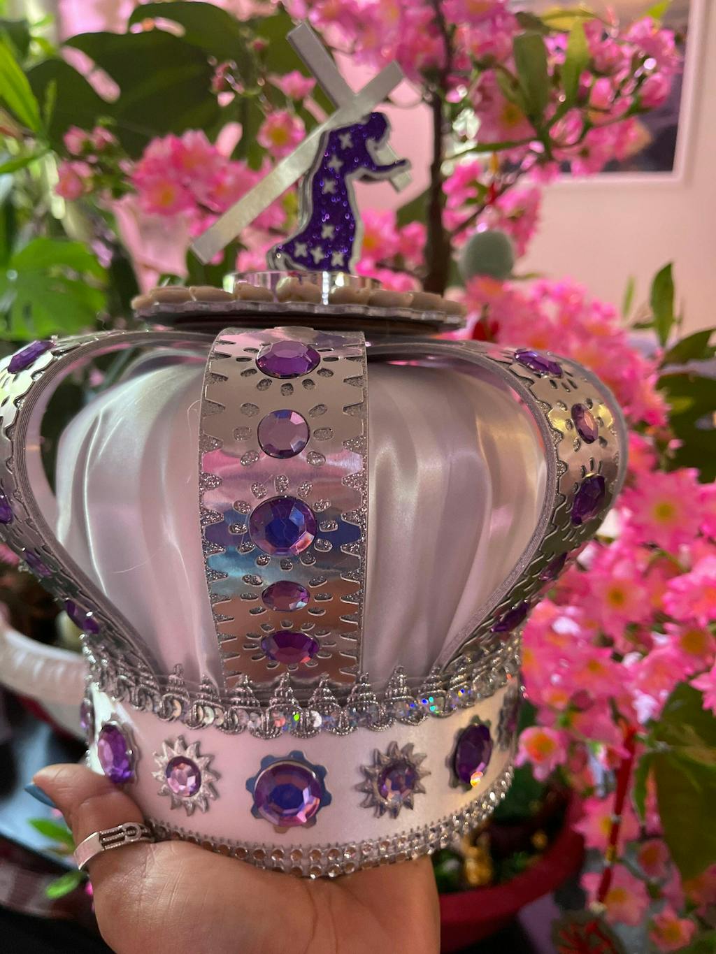 Obatala Obamoro White and Purple Handmade Crown – Osha Designs