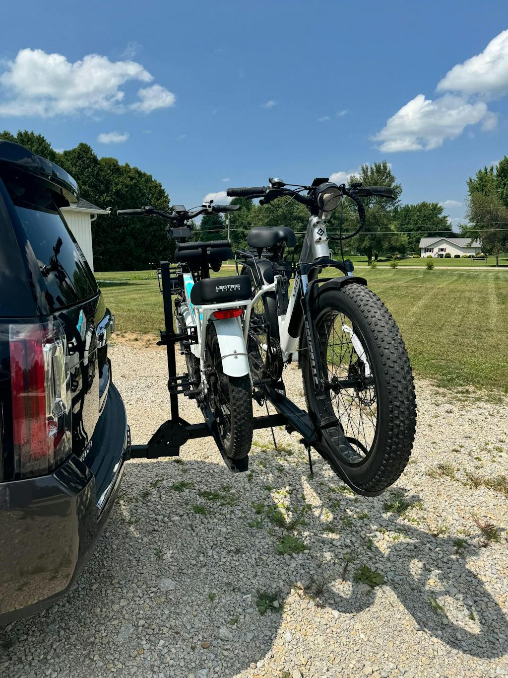 2-Bike Hitch Electric Bike Rack, Folding Fat Tire E-Bike Carrier, 200 ...