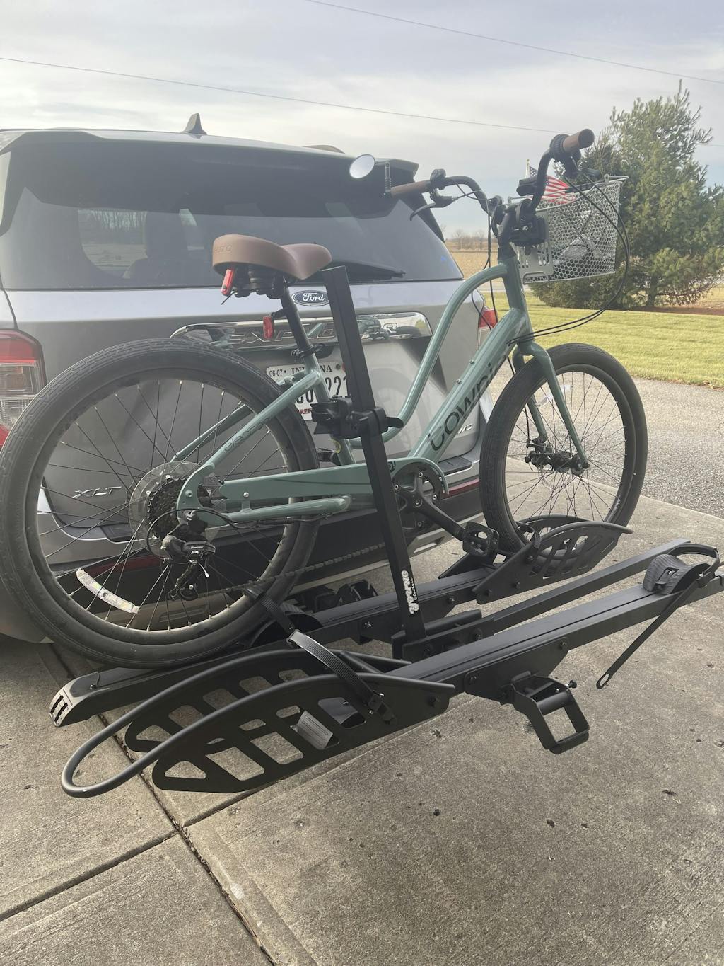 2 E-Bike Hitch Rack, Easy Fold & Tilt, Electric Bike Carrier for Cars ...