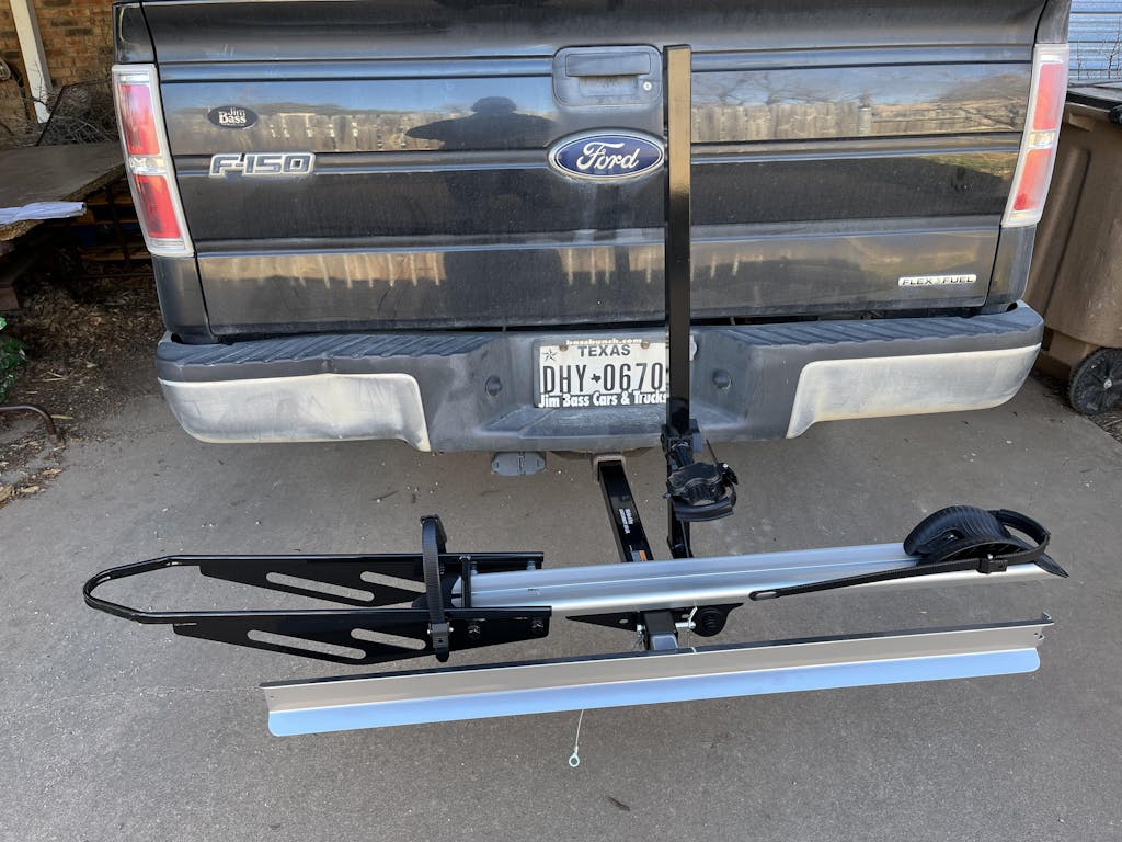 1-Bike Hitch E-bike Rack with Ramp, Lightweight Single Electric Bike C ...