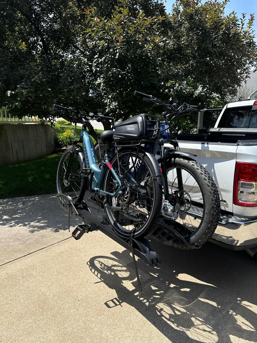 2-Bike Hitch E-Bike Rack with Ramp, Easy Fold and Tilt, Heavy Duty ...