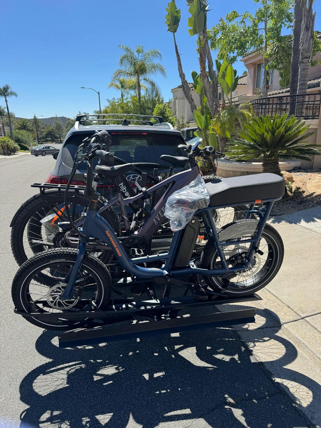 3-Bike Hitch E-bike Rack with Ramp, Fat Tire Electric Bike Carrier, 250 ...