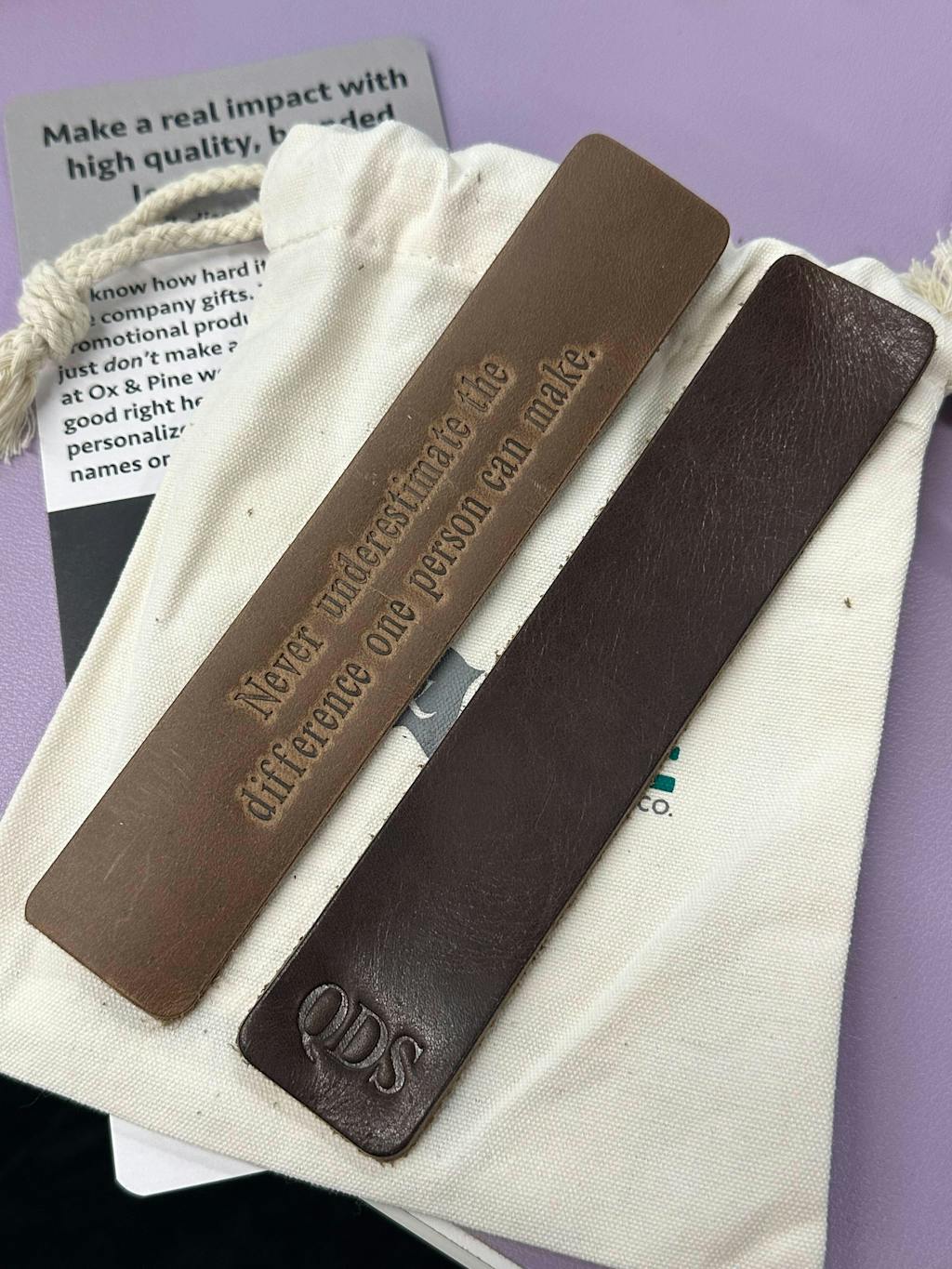 Personalized Premium Leather Bookmark