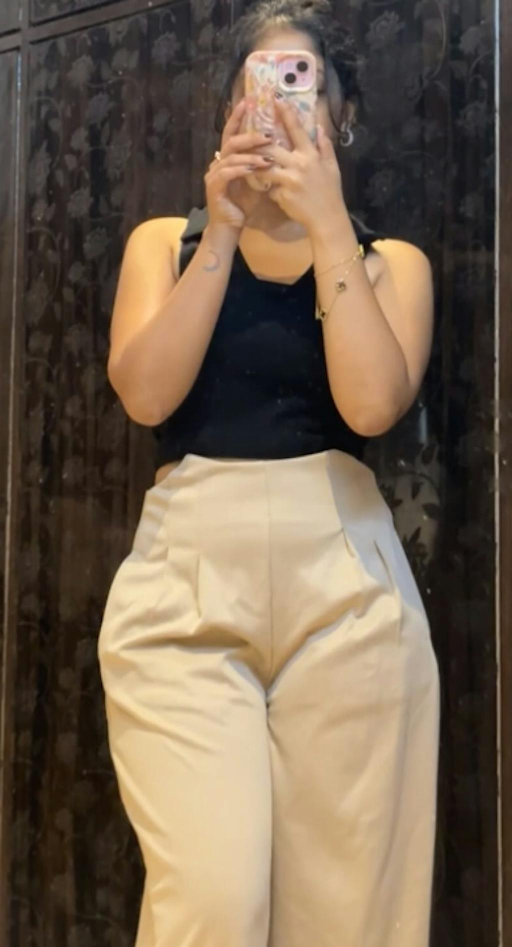 Corset Waist Pleated Pants - Beige – Oyela